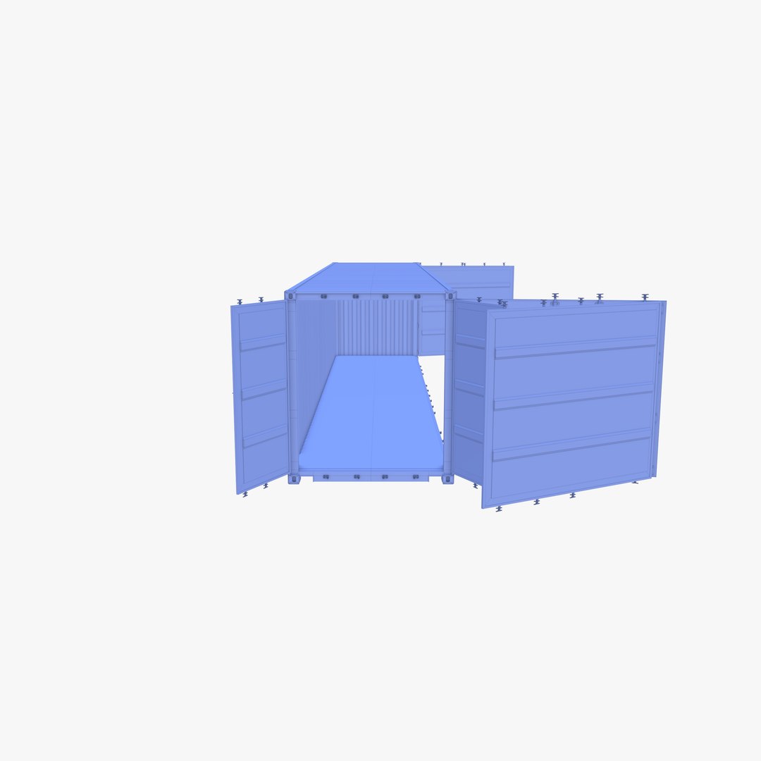 40ft Shipping Container Side Open High Cube 3D Model - TurboSquid 1933765