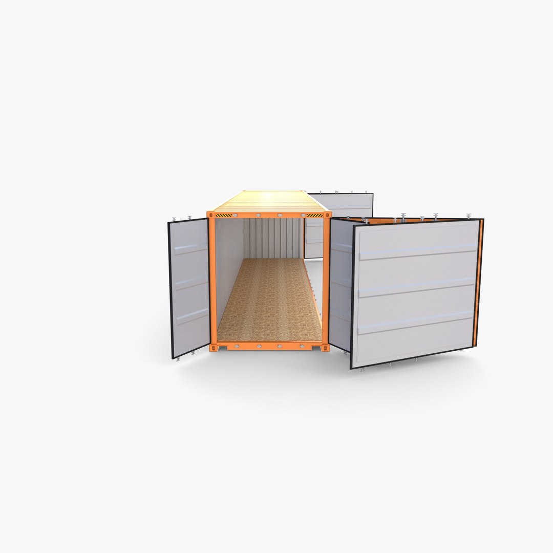 40ft Shipping Container Side Open High Cube 3D Model - TurboSquid 1933765