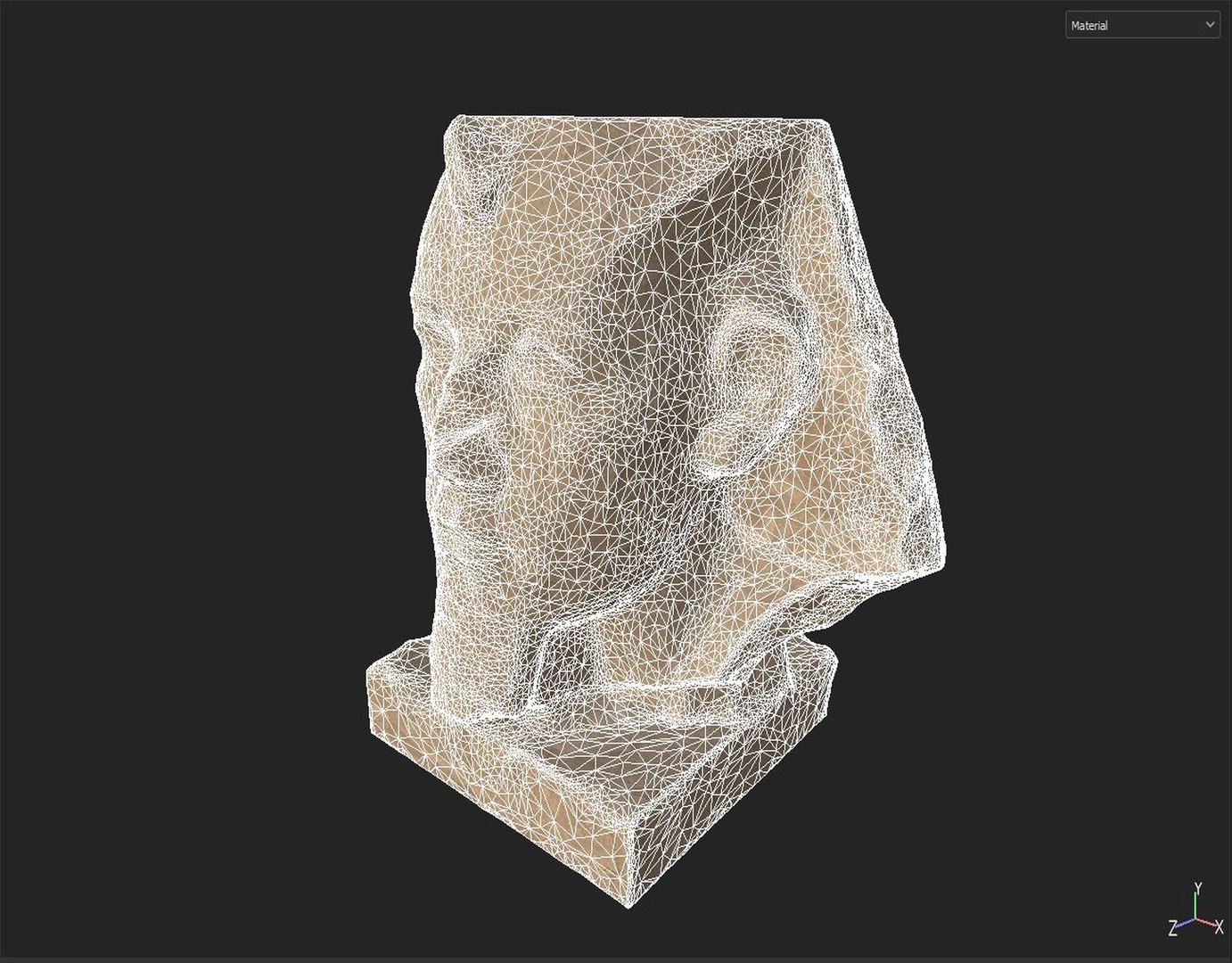 Granite Head Of Amenemhat 3D Model - TurboSquid 2362823
