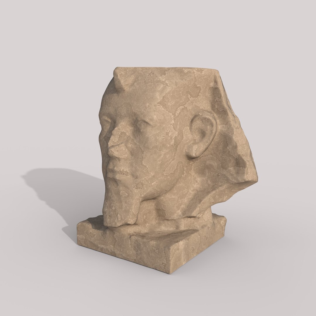 Granite Head Of Amenemhat 3D Model - TurboSquid 2362823
