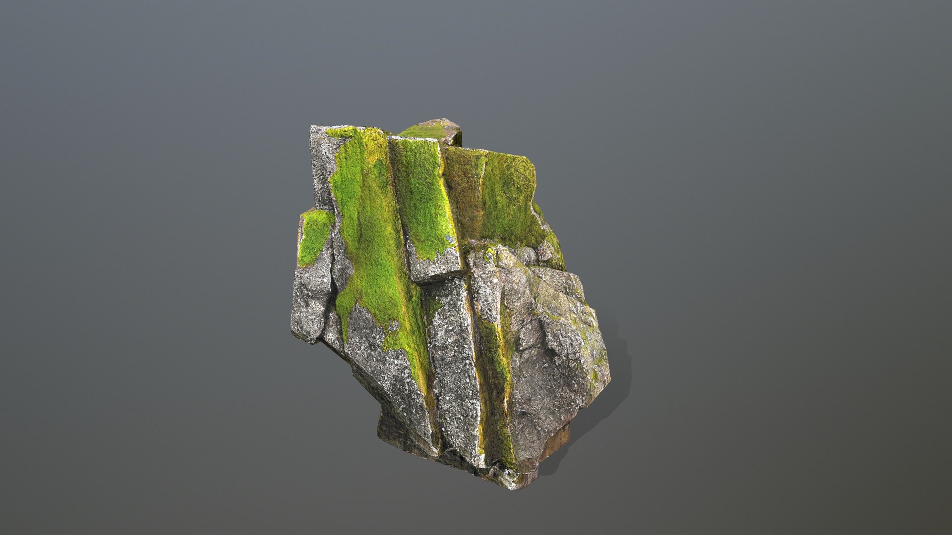 3D mossy cliff rocks - TurboSquid 2178060