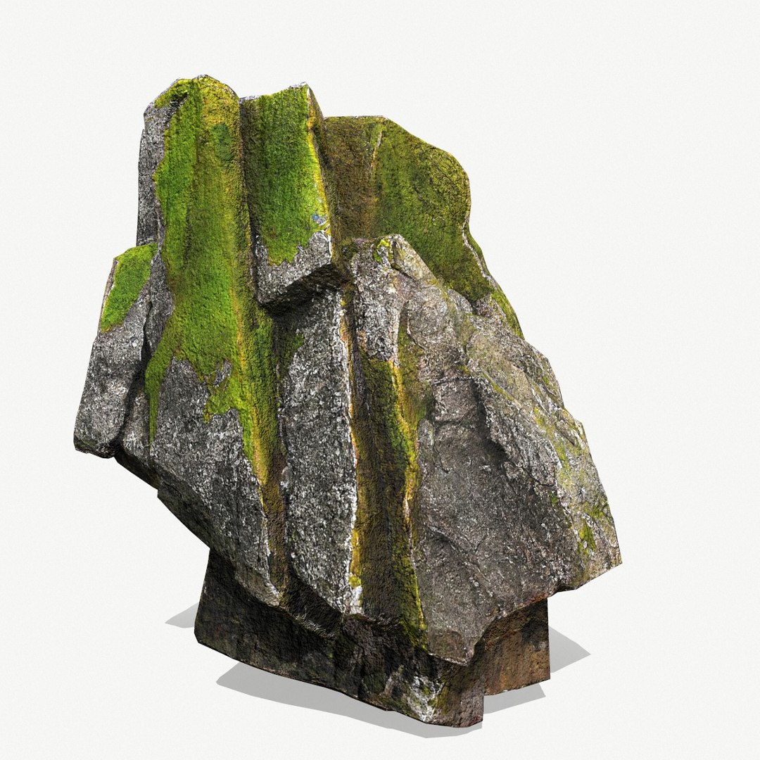 3D mossy cliff rocks - TurboSquid 2178060