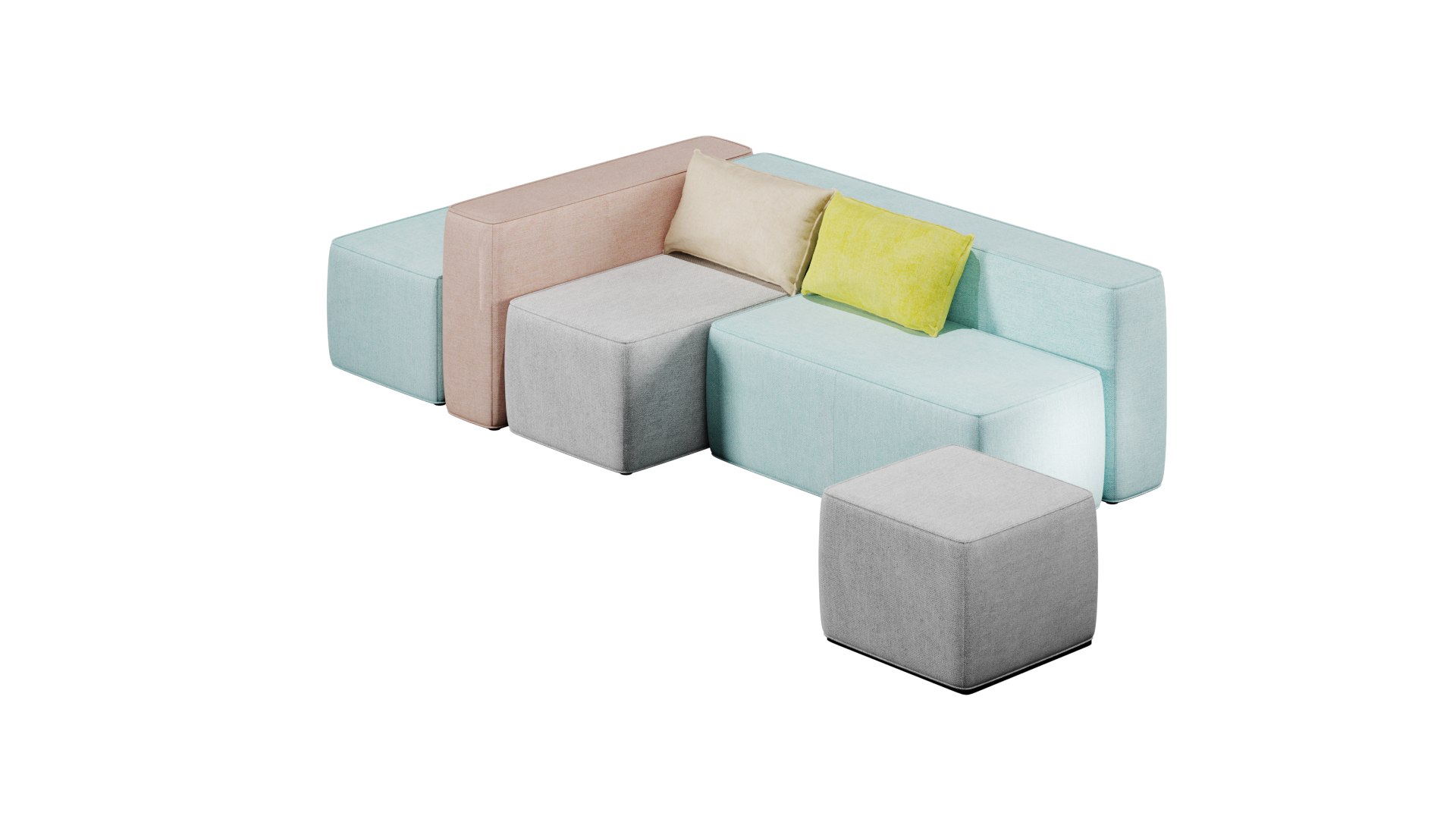 3D Sofa Tetromino Soft Model - TurboSquid 2129704