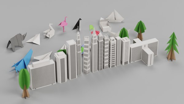 modelo 3d Colecciones de origami - TurboSquid 2186411