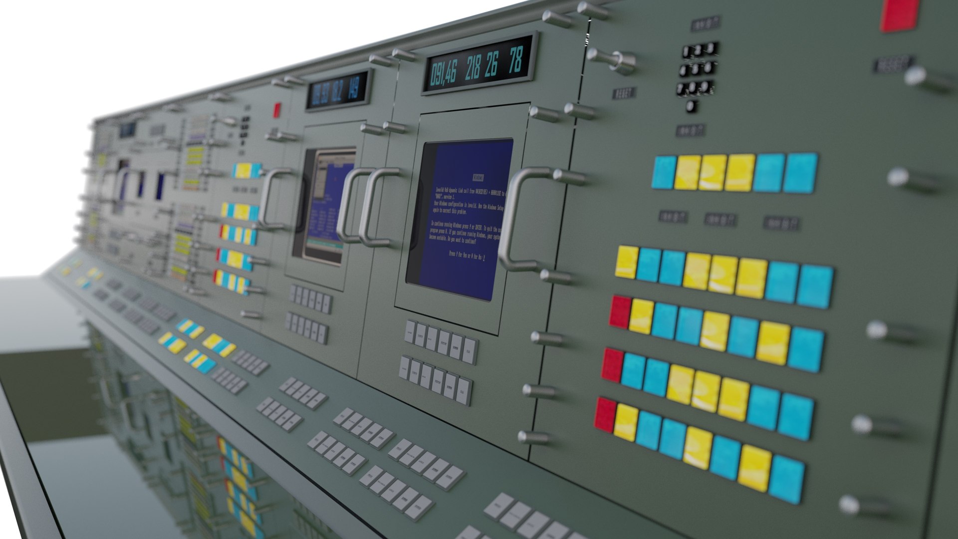 Mission Contol Panel 3D Model - TurboSquid 2046465