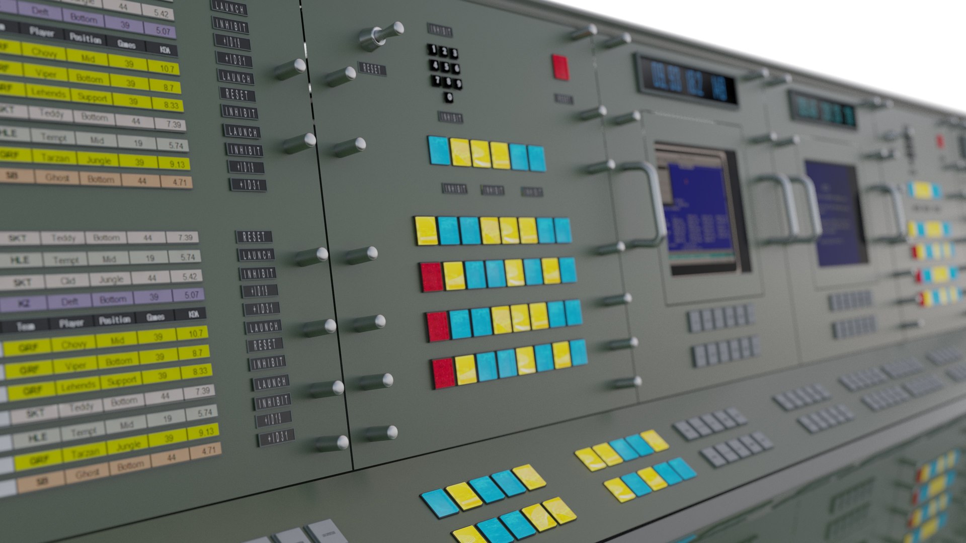 Mission Contol Panel 3D Model - TurboSquid 2046465