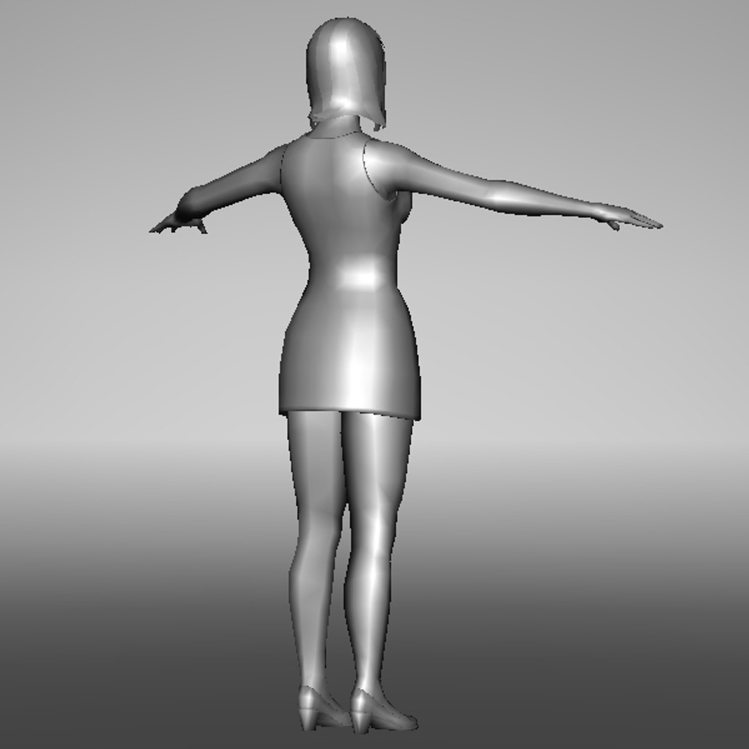 3d Girl Female Human Model