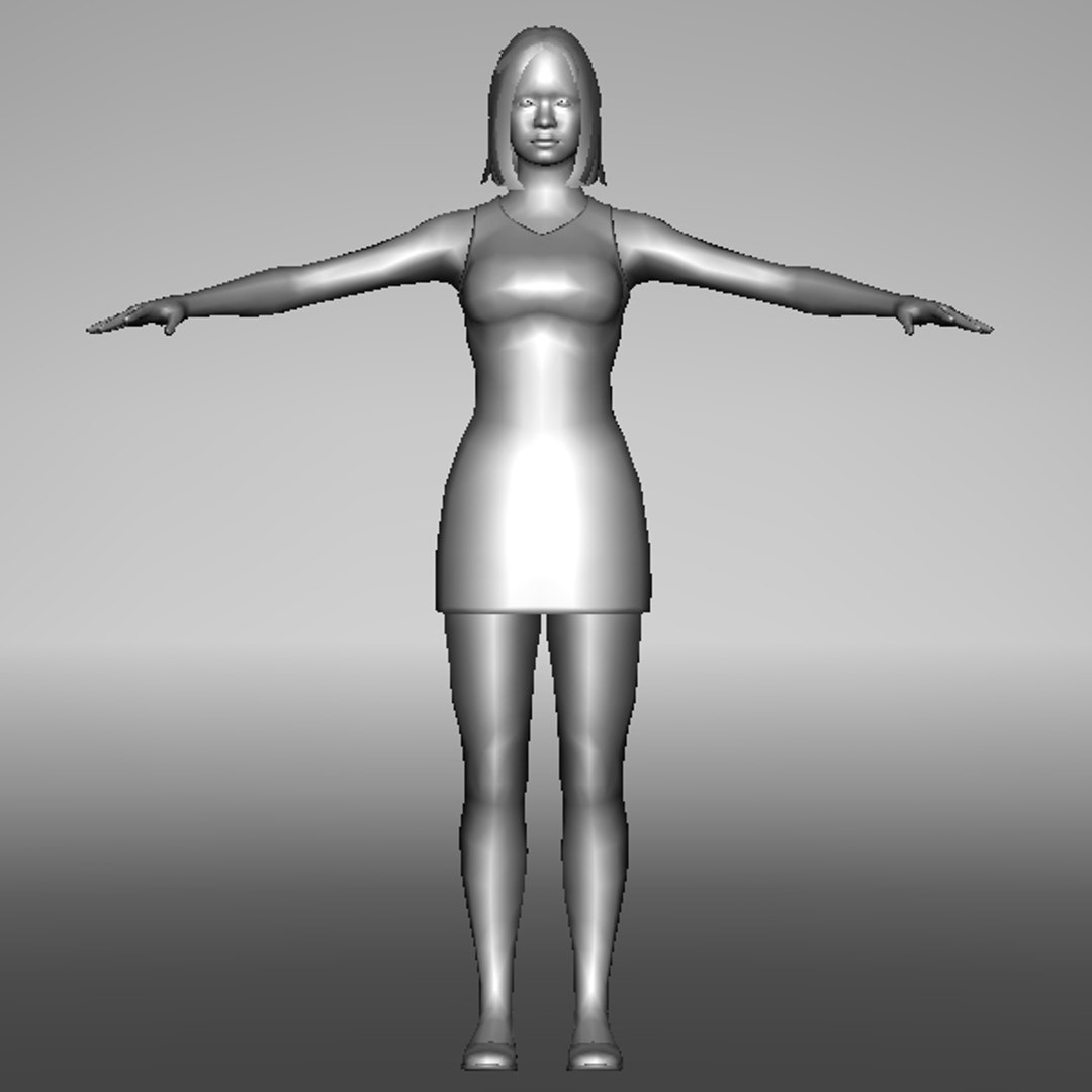 3d Girl Female Human Model