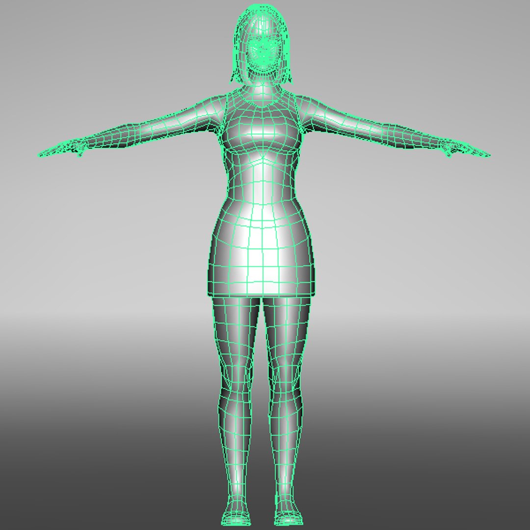 3d Girl Female Human Model