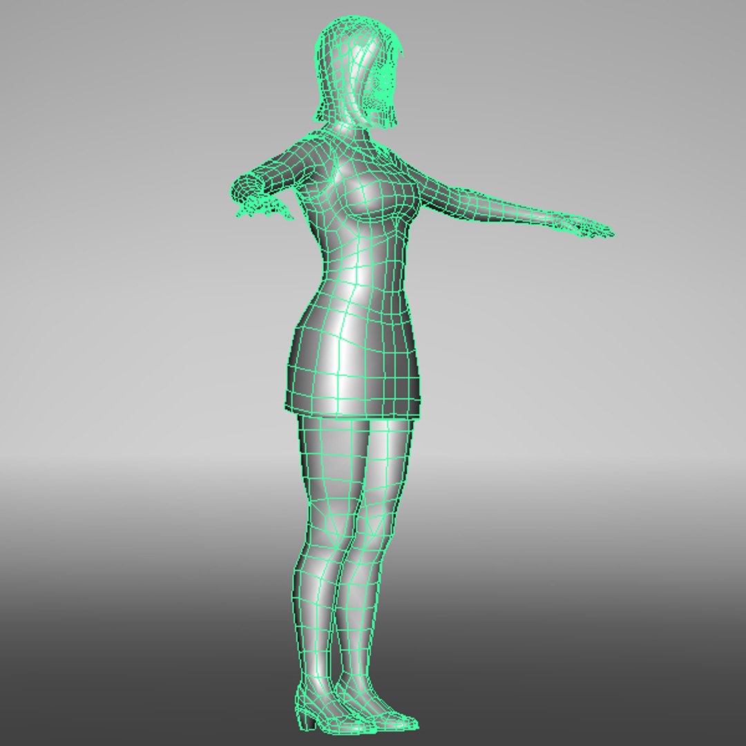 3d Girl Female Human Model