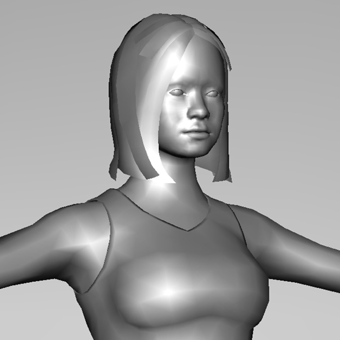 3d Girl Female Human Model