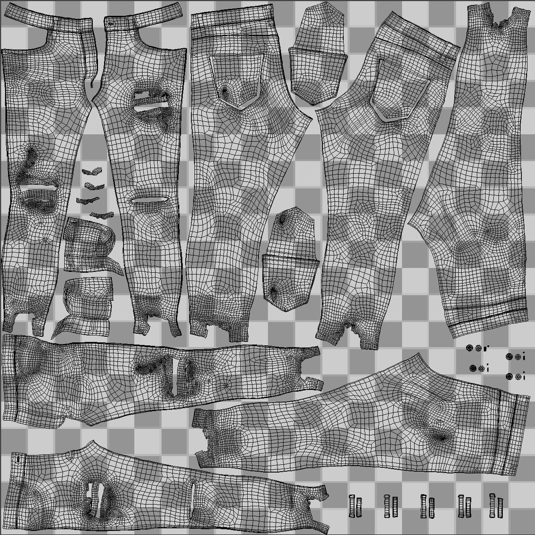 Mesh men s jeans 3D model - TurboSquid 1654720