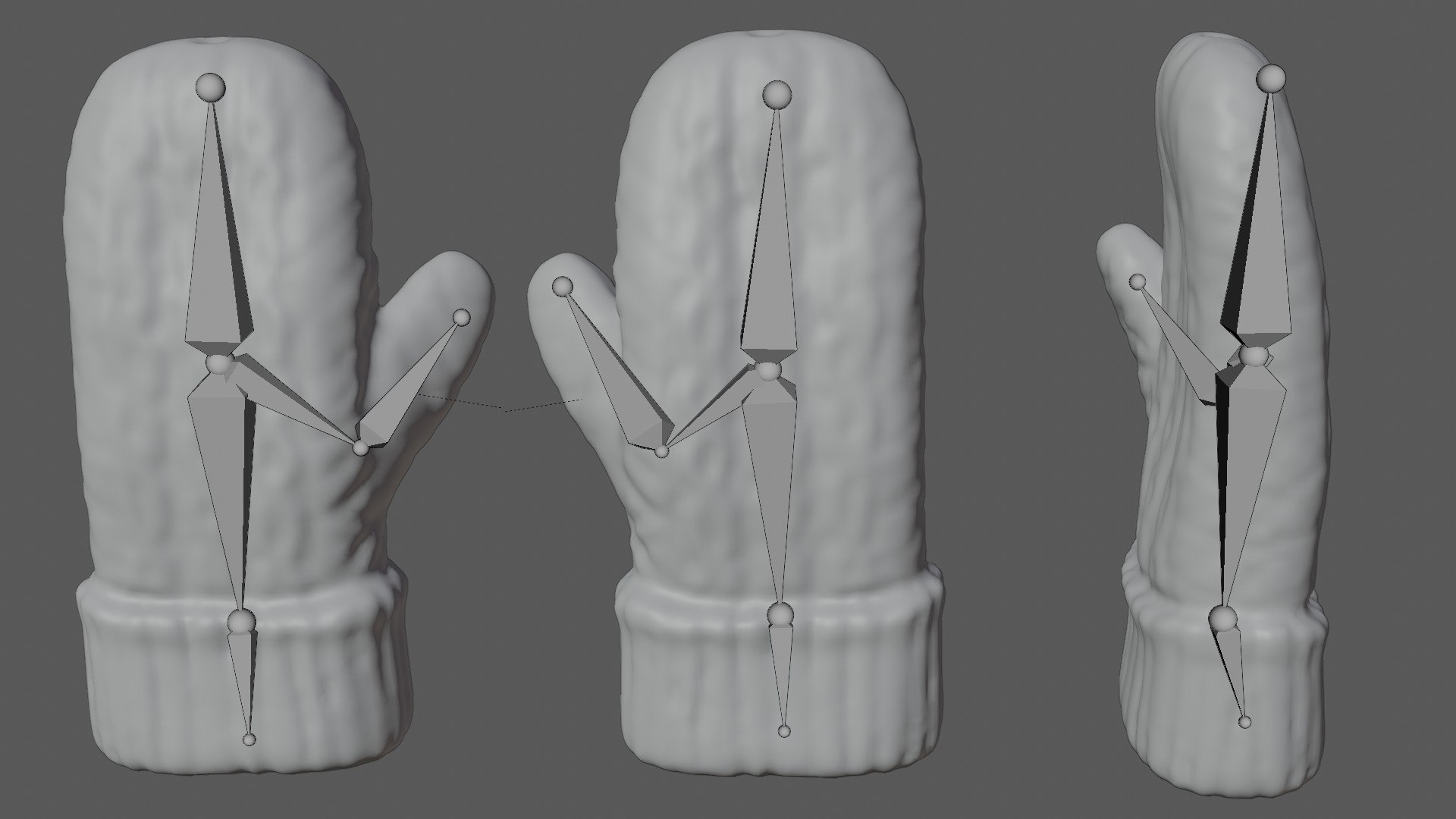 3D Rigged Colored mitten - TurboSquid 1776583