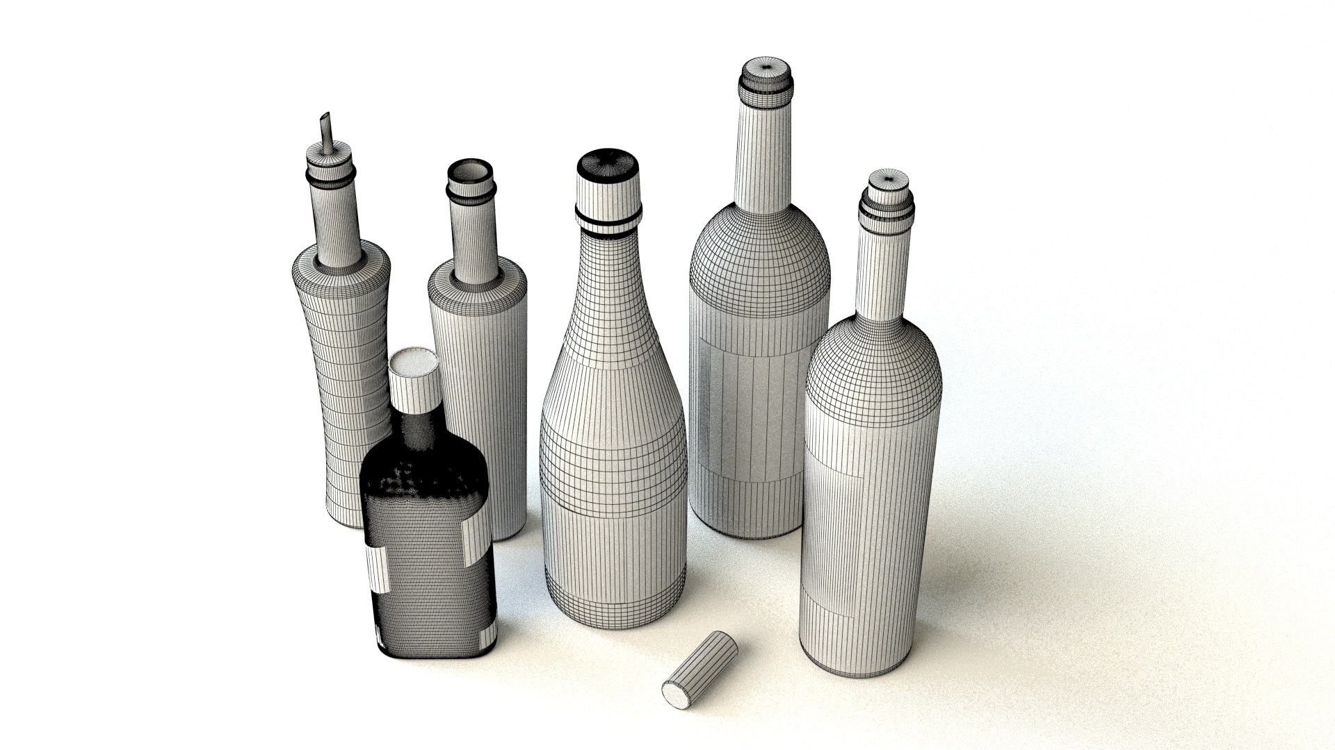 3D Bottles Model - TurboSquid 2034798