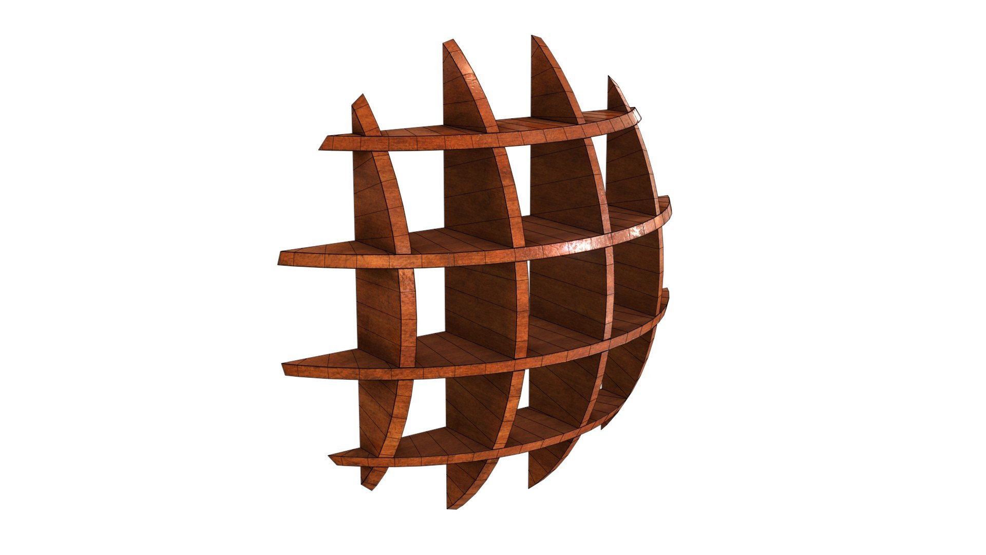 Free 3D Half Sphere Wall Shelf - TurboSquid 1718712
