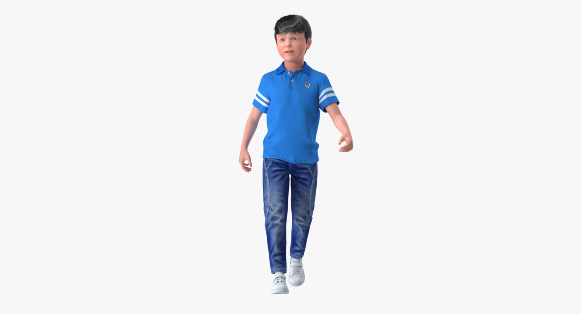 Modern Boy Walking Pose 3D Model - TurboSquid 1329636