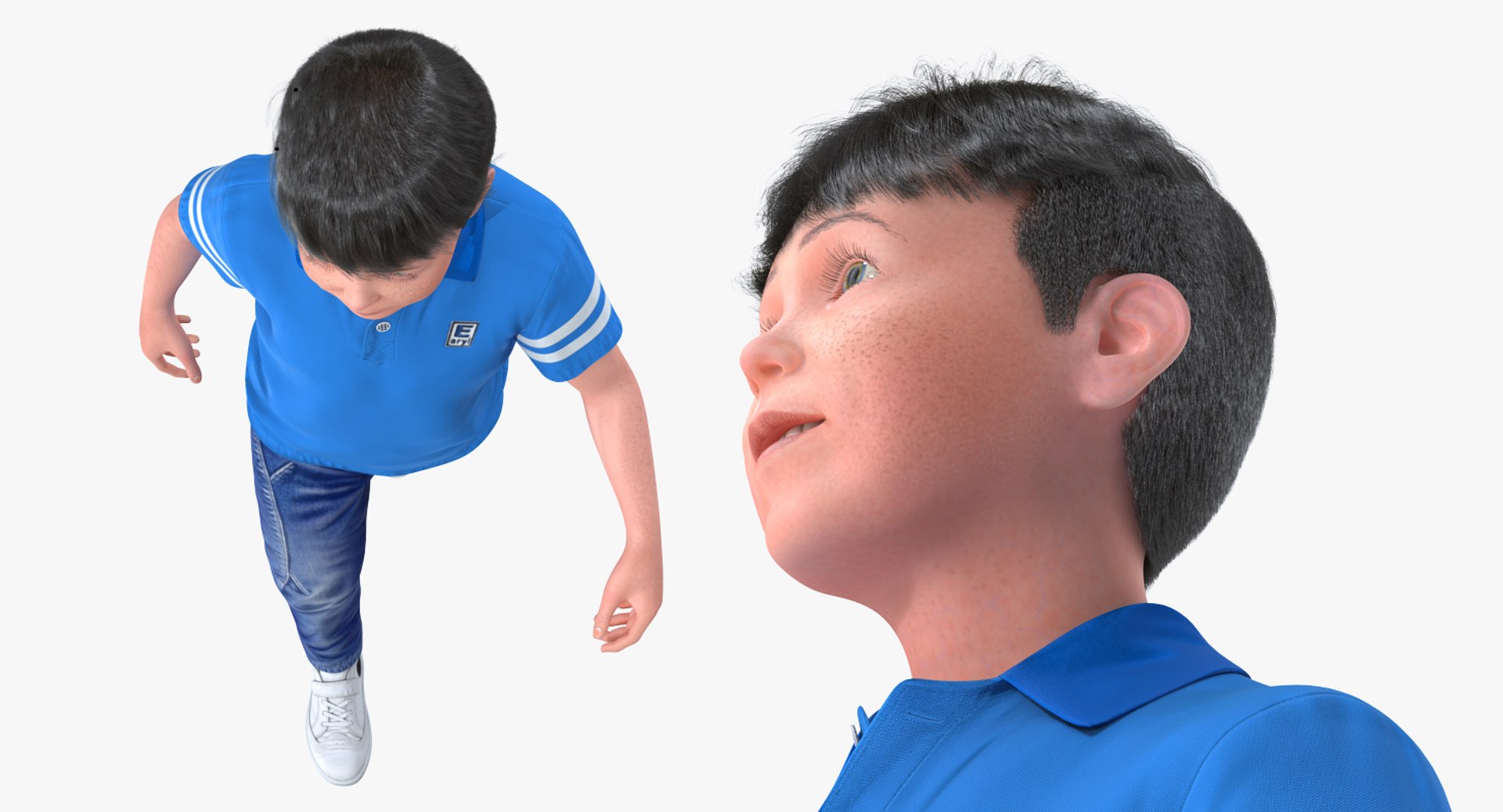 Modern Boy Walking Pose 3D Model - TurboSquid 1329636