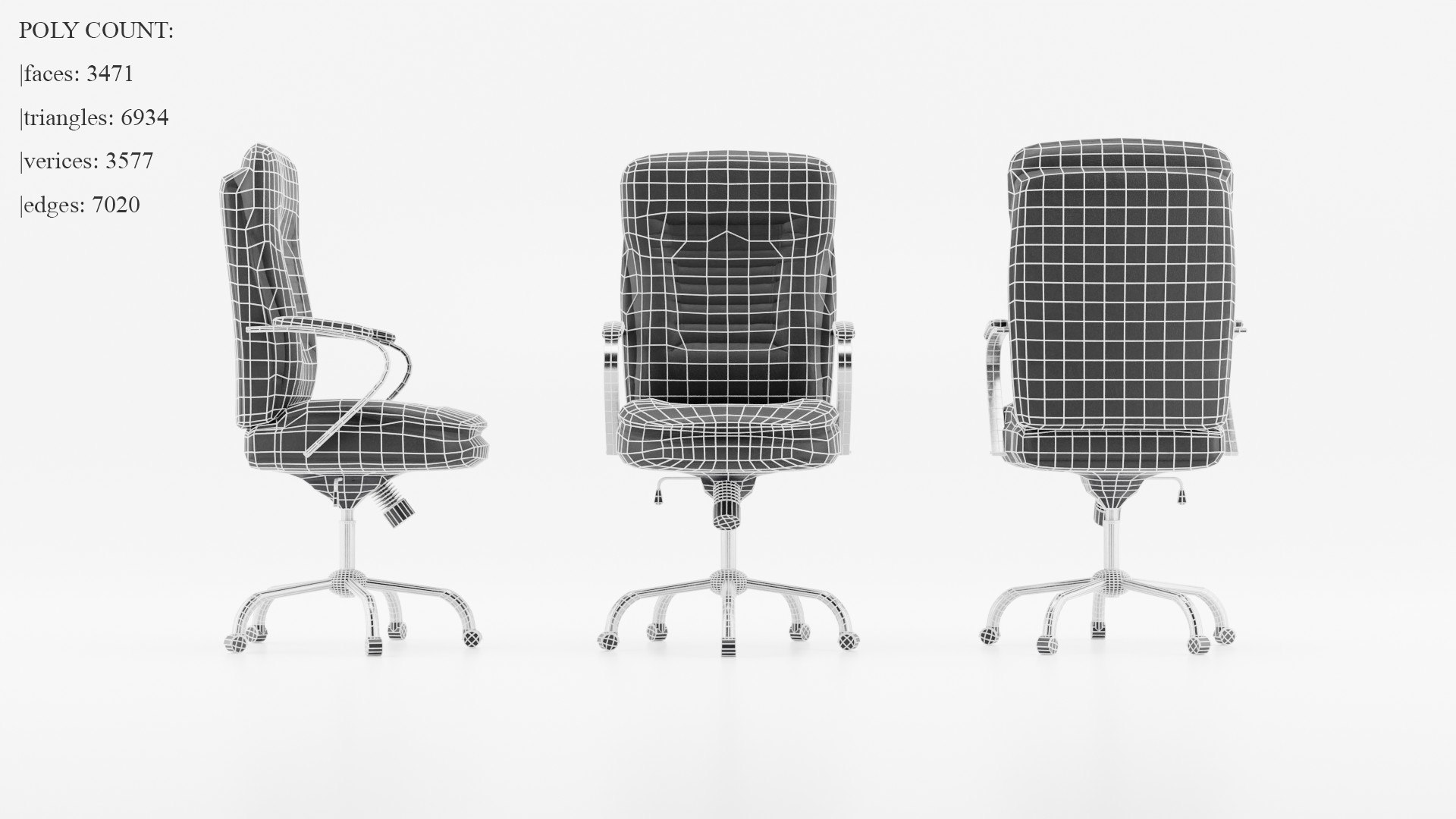 3D Realistic Office Chair With Multiple Colors Low-poly Game-Ready 3D ...