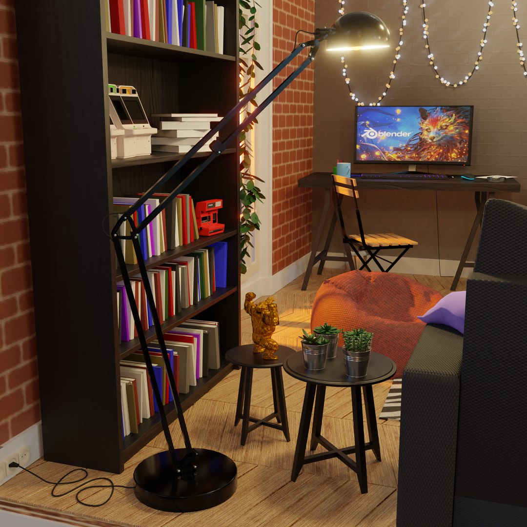 Living Room Low Poly Substance 3D - TurboSquid 1820611