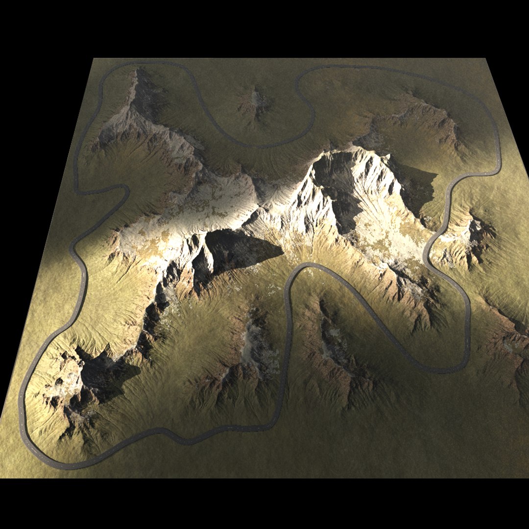 3d Model Terrain Road Vue