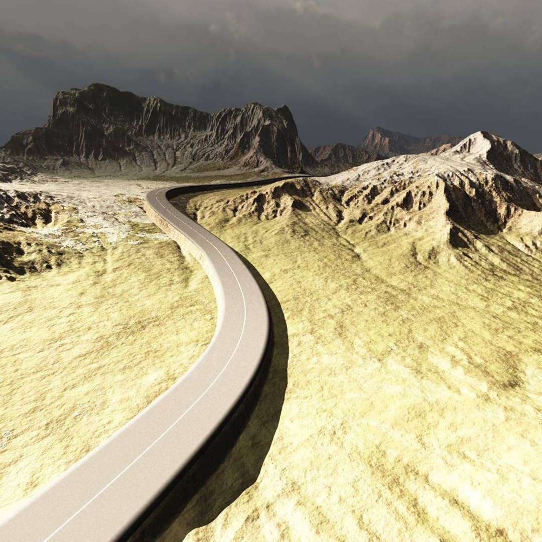 3d Model Terrain Road Vue