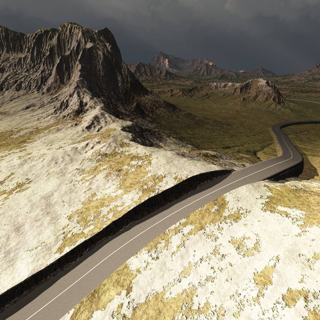 3d Model Terrain Road Vue