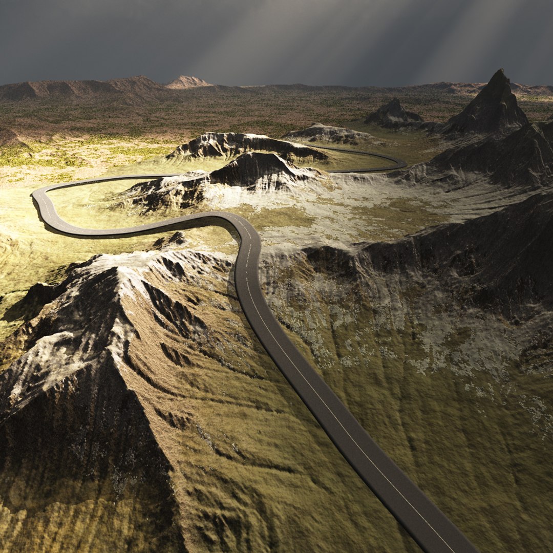 3d Model Terrain Road Vue