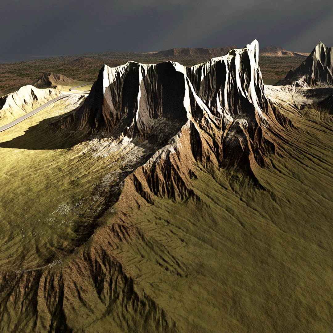 3d Model Terrain Road Vue