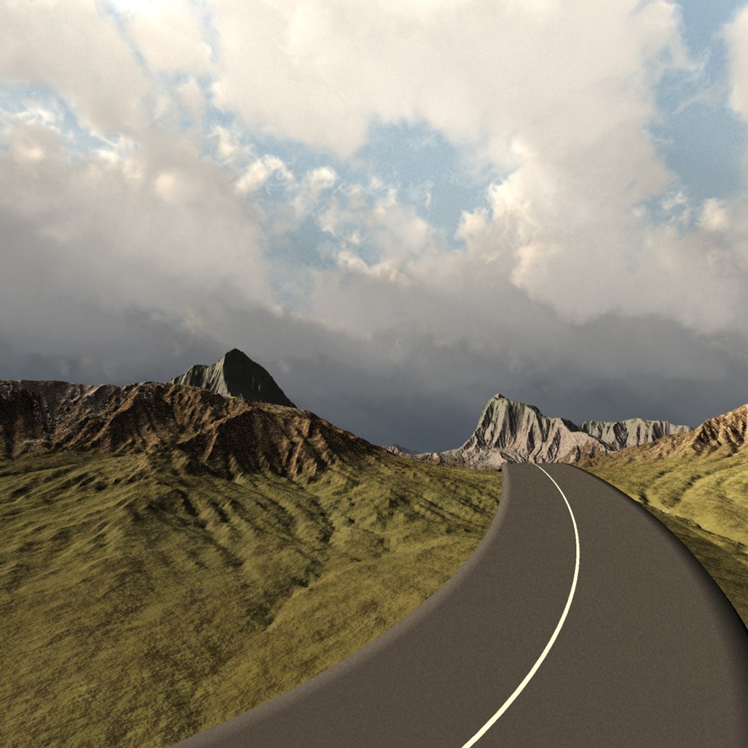 3d Model Terrain Road Vue