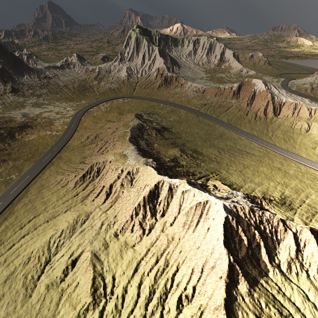 3d Model Terrain Road Vue