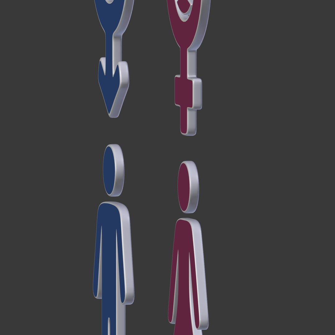 3D Gender Symbols - TurboSquid 1284833