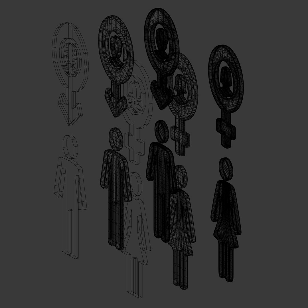 3D Gender Symbols - TurboSquid 1284833