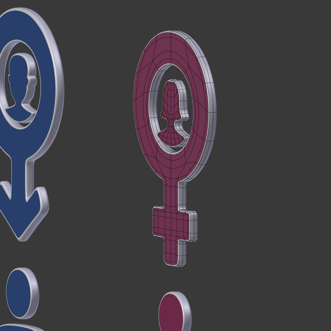 3D Gender Symbols - TurboSquid 1284833
