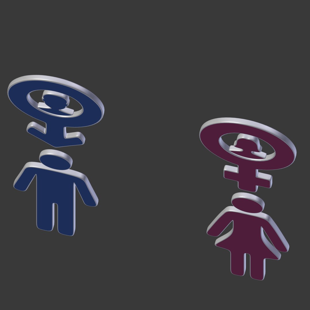 3D Gender Symbols - TurboSquid 1284833