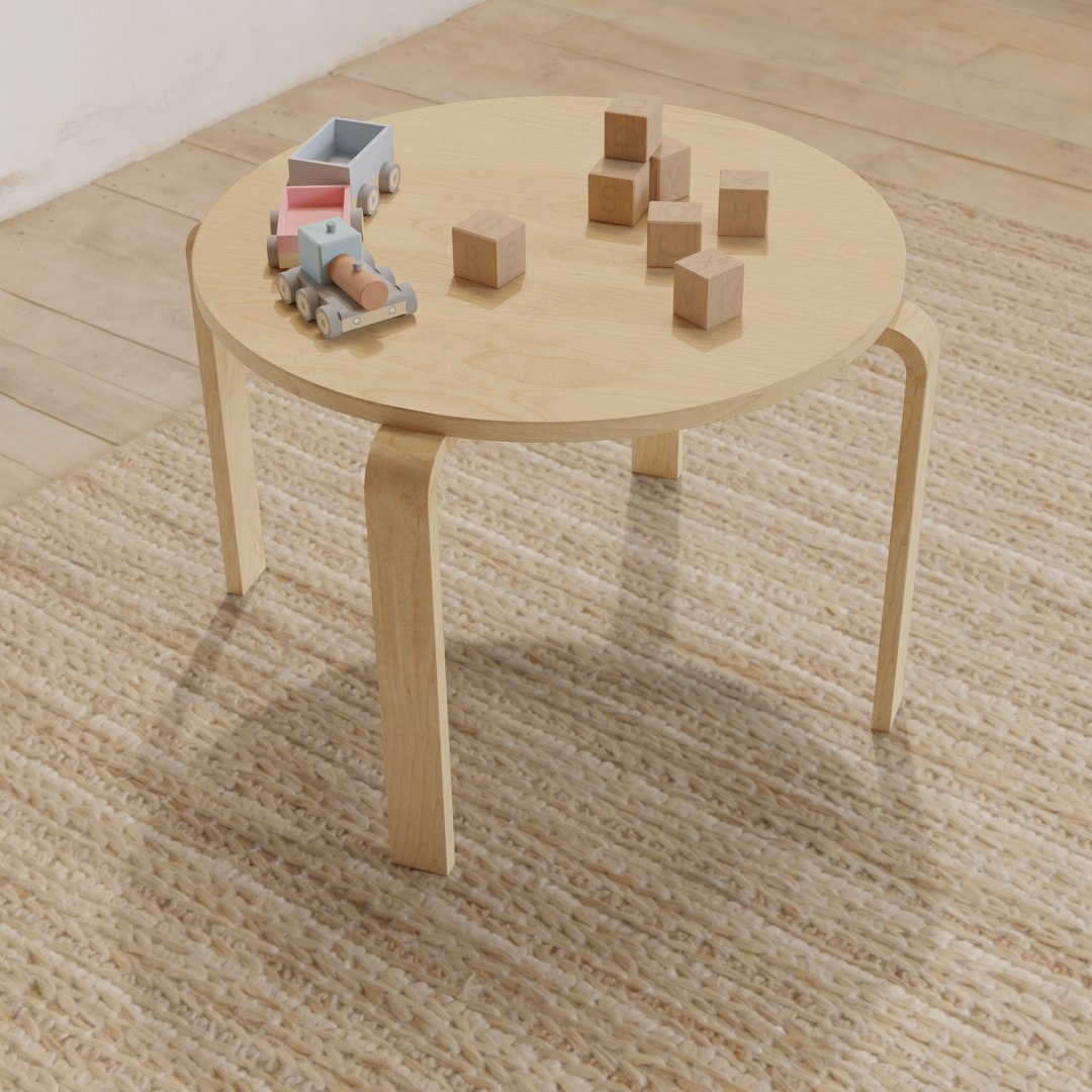 Round Table MOCKA Hudson 3D Model - TurboSquid 2151111