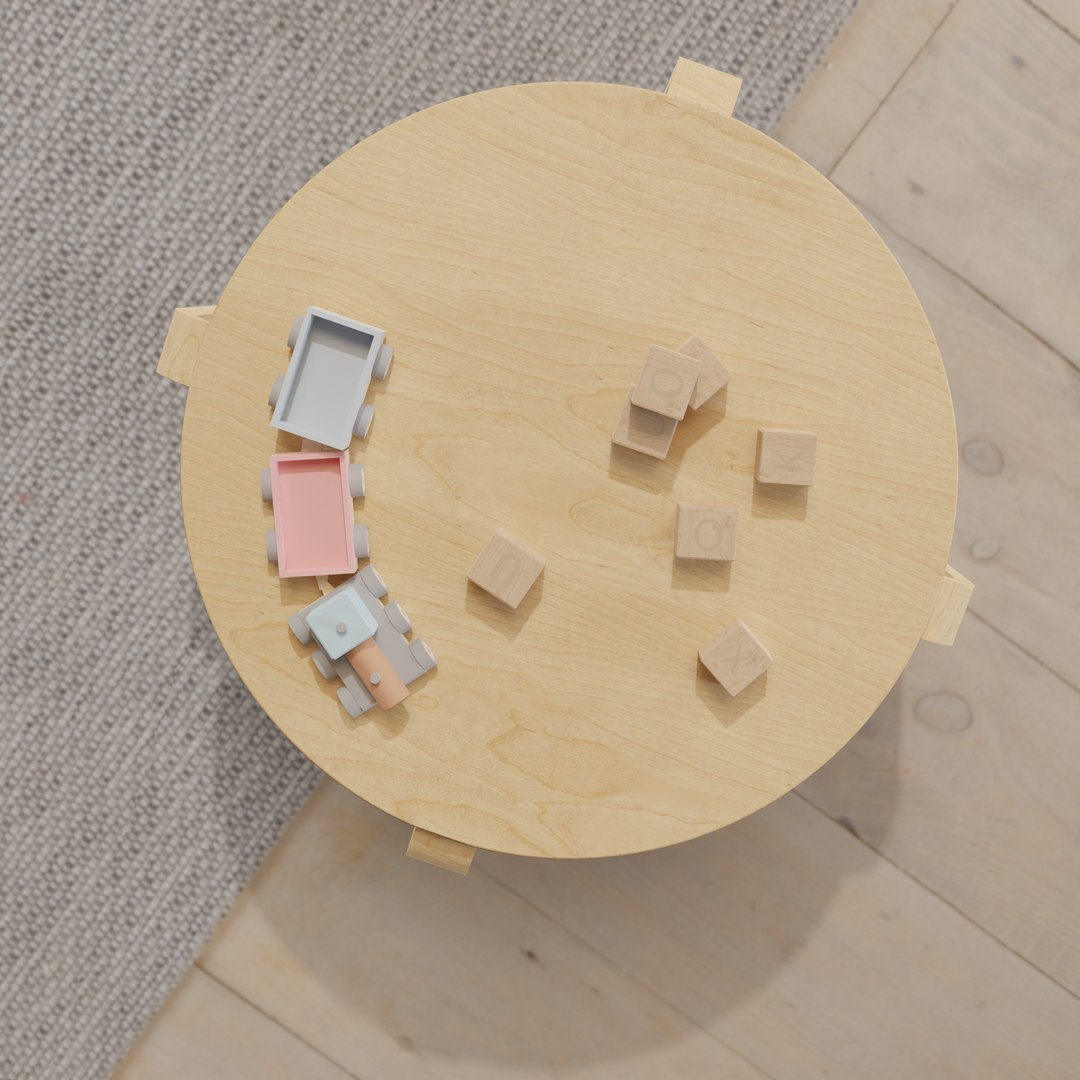 Round Table MOCKA Hudson 3D Model - TurboSquid 2151111