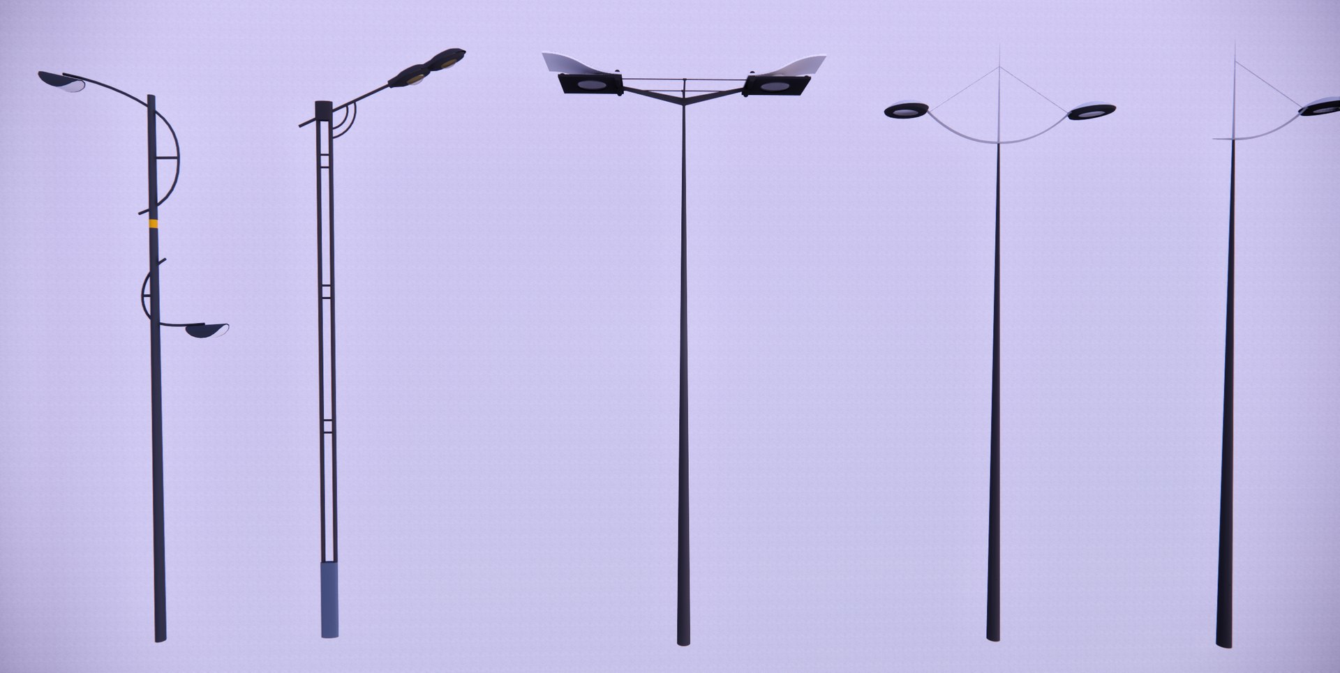 Street Lamps Collection-A1 Model - TurboSquid 2040503