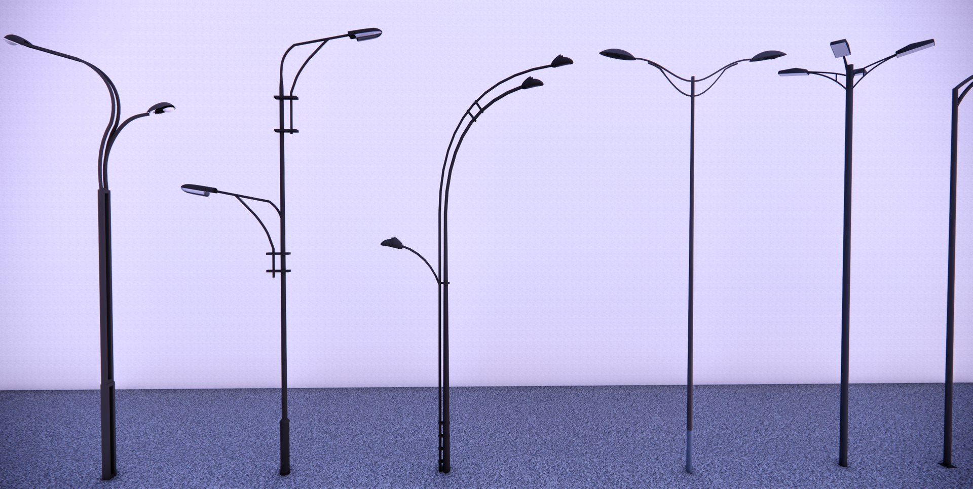 Street Lamps Collection-A1 Model - TurboSquid 2040503