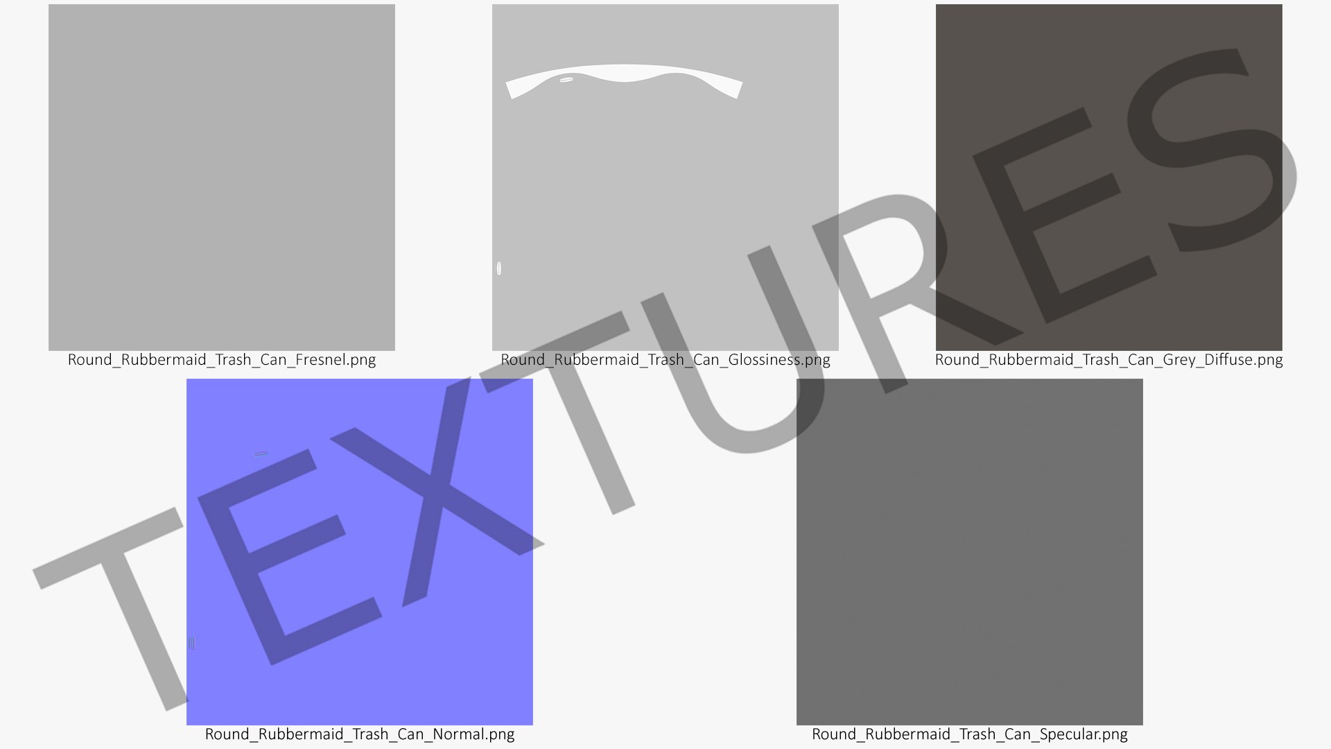 Round Grey Rubbermaid Trash Can model - TurboSquid 2082817