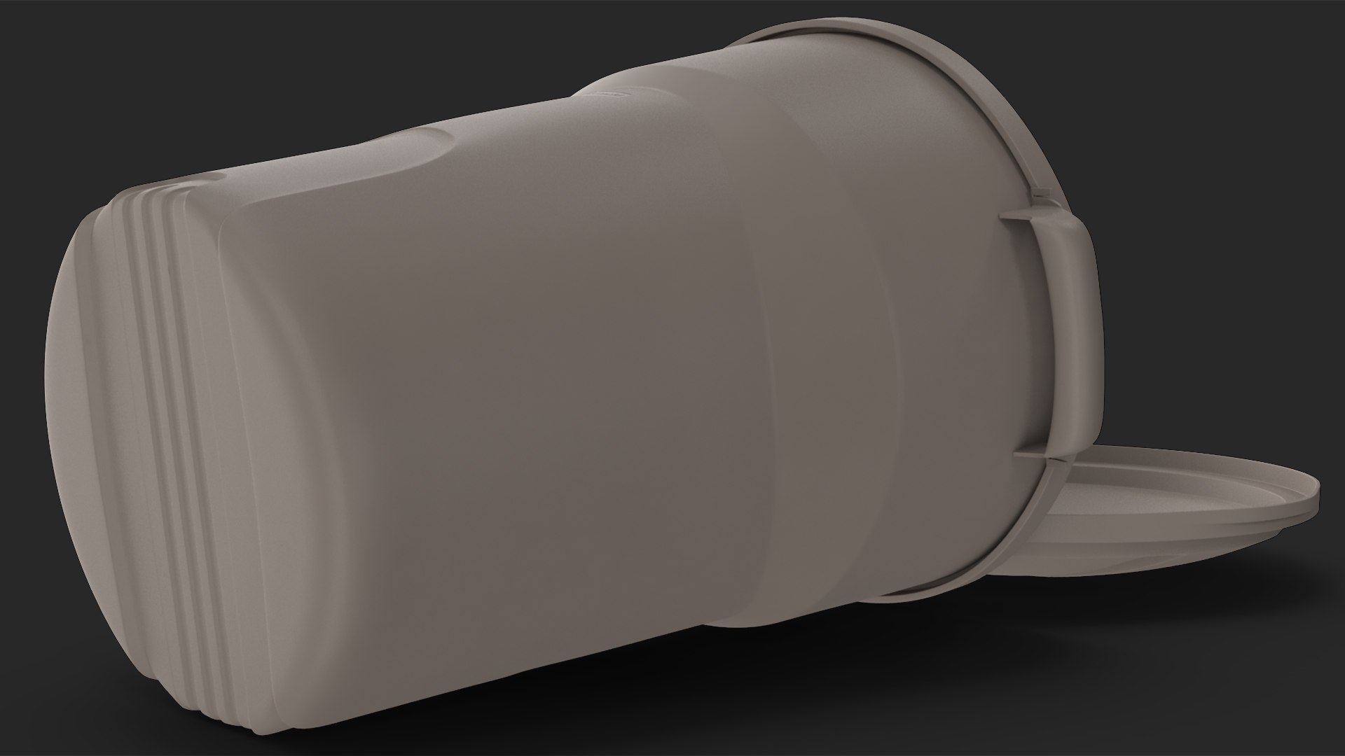 Round Grey Rubbermaid Trash Can model - TurboSquid 2082817