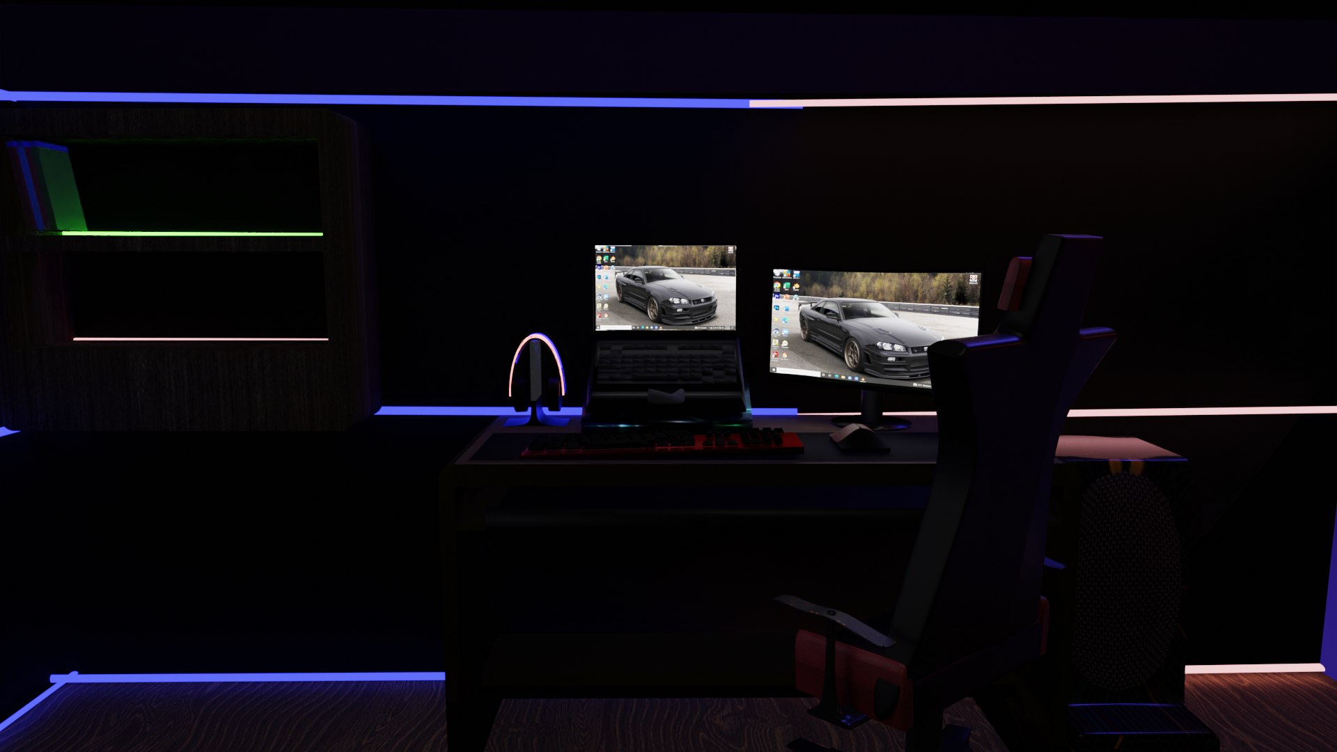 3D Standard Isometric Gaming Room Model - TurboSquid 2005491