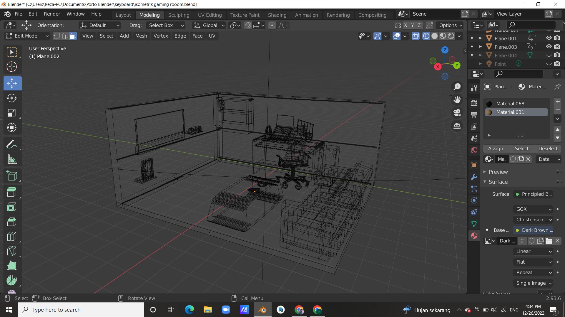 3D Standard Isometric Gaming Room Model - TurboSquid 2005491