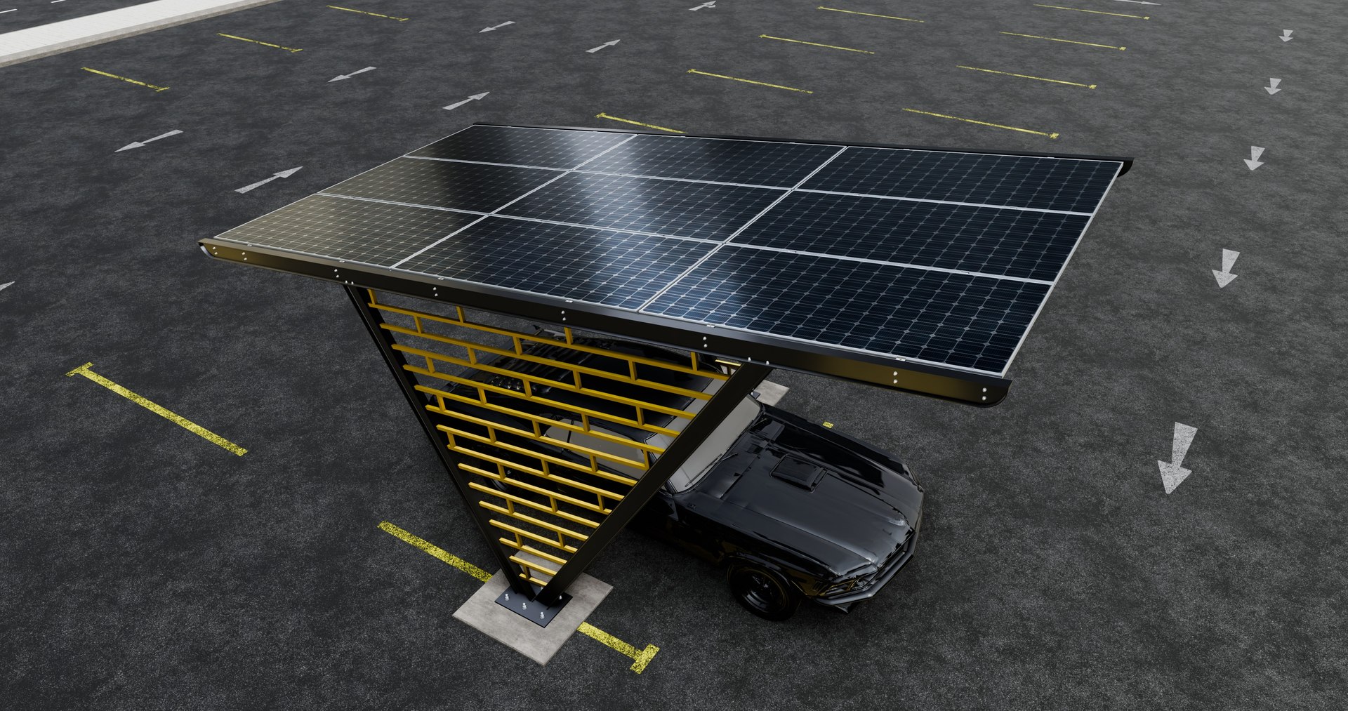 3D V TYPE MODERN SOLAR CARPORT TYPE-8 Model - TurboSquid 2298258