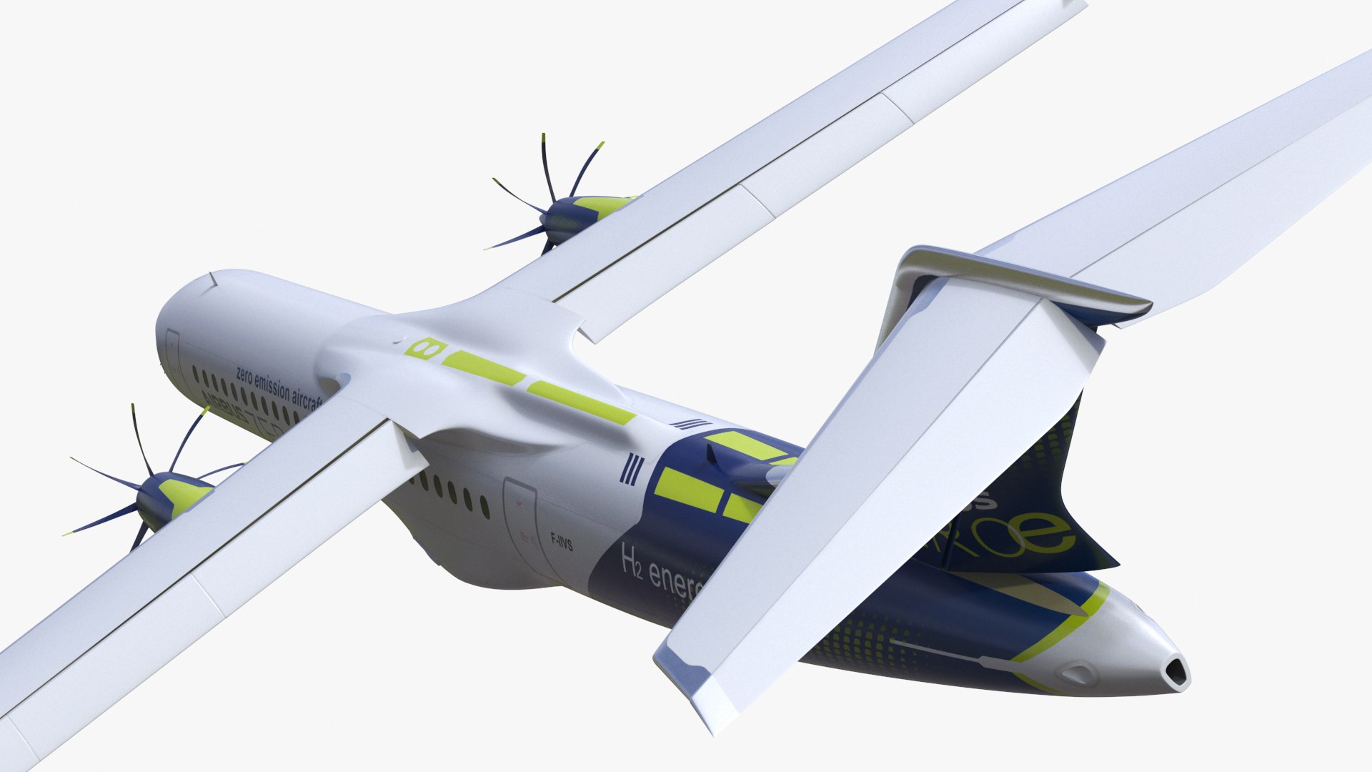 3D Airbus ZEROe Turboprop Rigged For Maya - TurboSquid 2302502