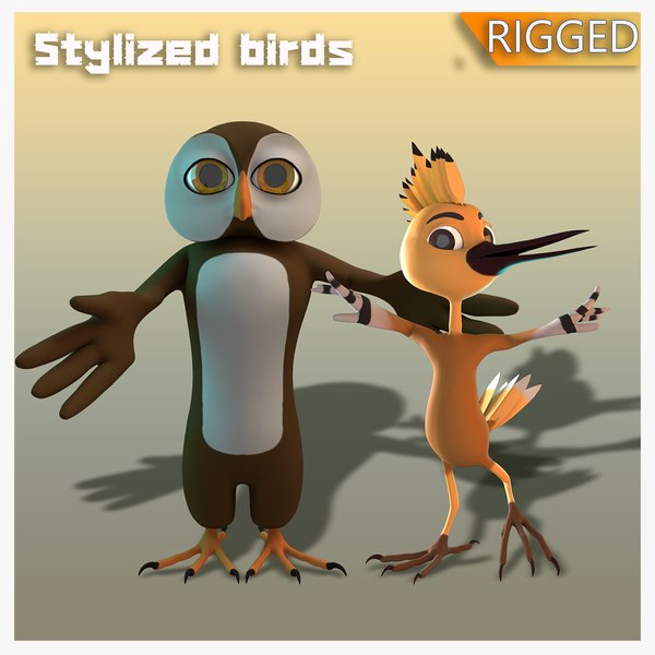 Stylized Birds Rigged 3D model - TurboSquid 2013092