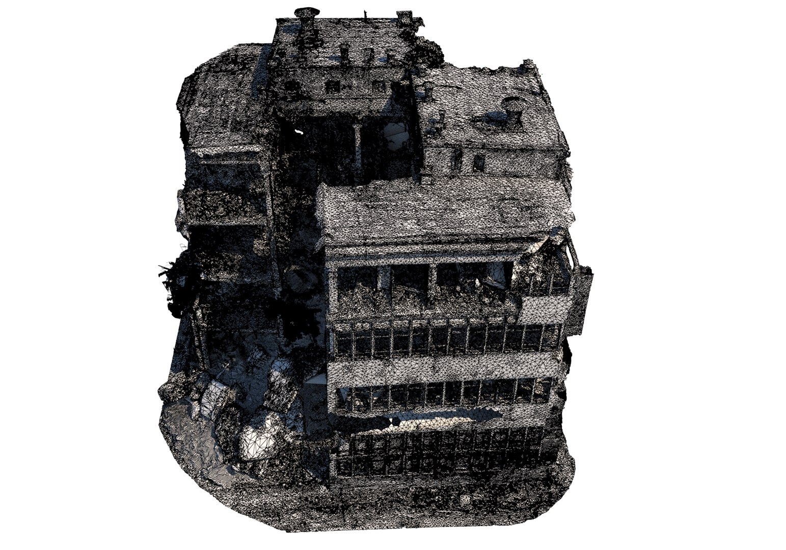 3D destroyed buildings model - TurboSquid 1713732