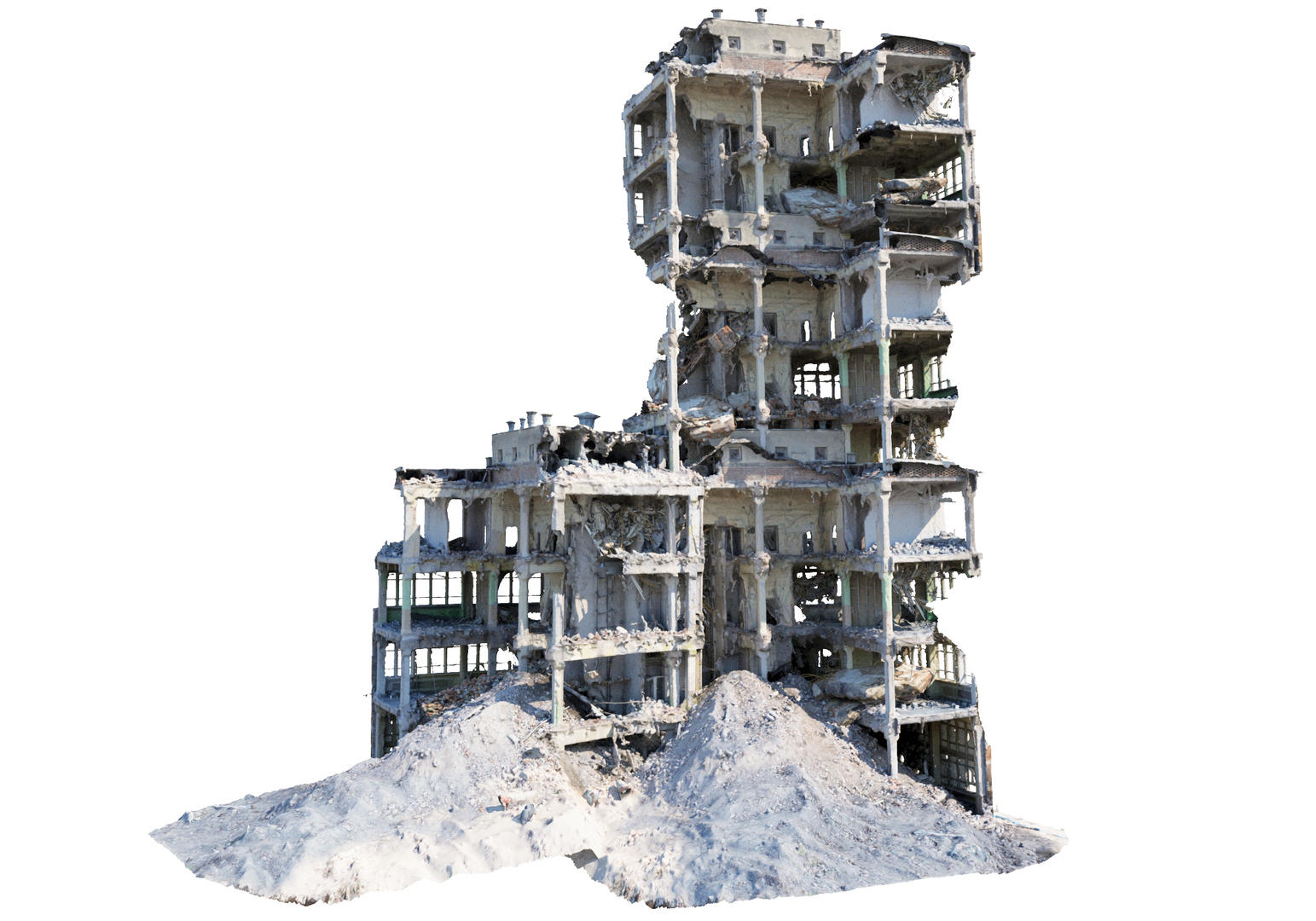 3D destroyed buildings model - TurboSquid 1713732