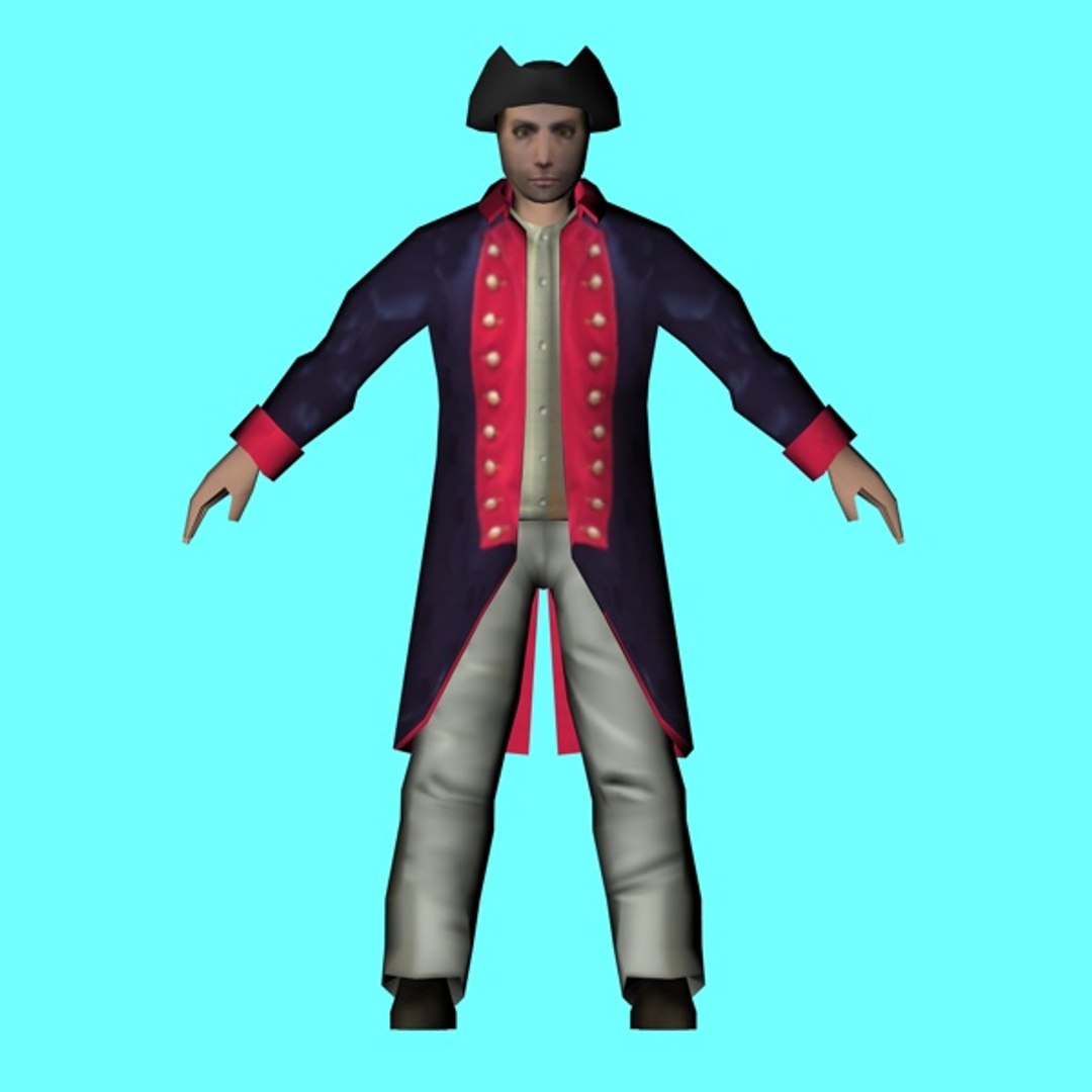 3d Model American Revolutionary War Infantry
