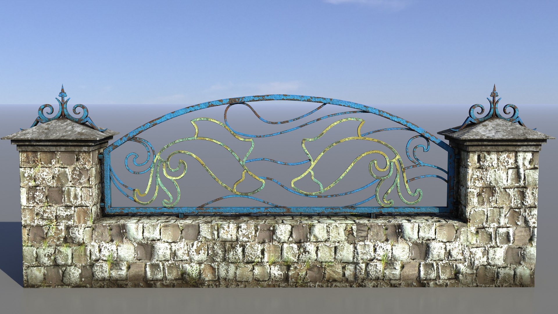 3D Model Iron Fence - TurboSquid 1674291