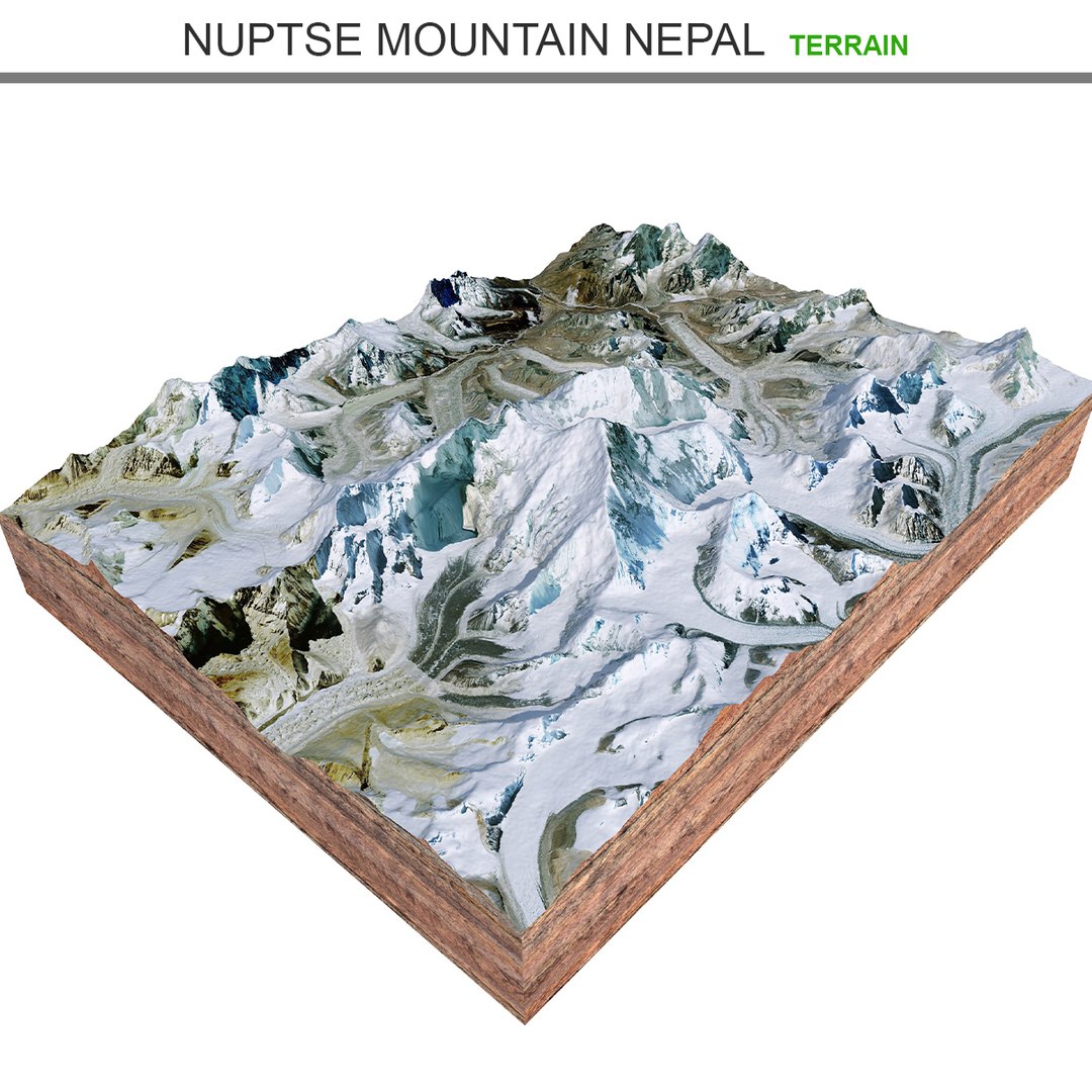 3D Nuptse Mountain Nepal - TurboSquid 2061875